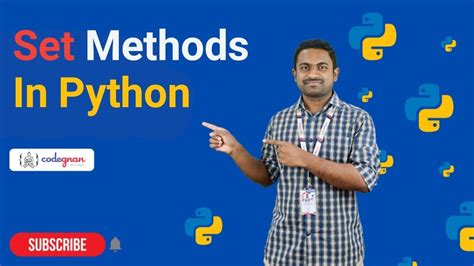 Set Methods In Python Python Tutorials 2022 Codegnan Youtube