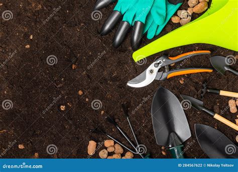 Texture Of Fertile Soil The Background Is A Deep Brown Color Royalty
