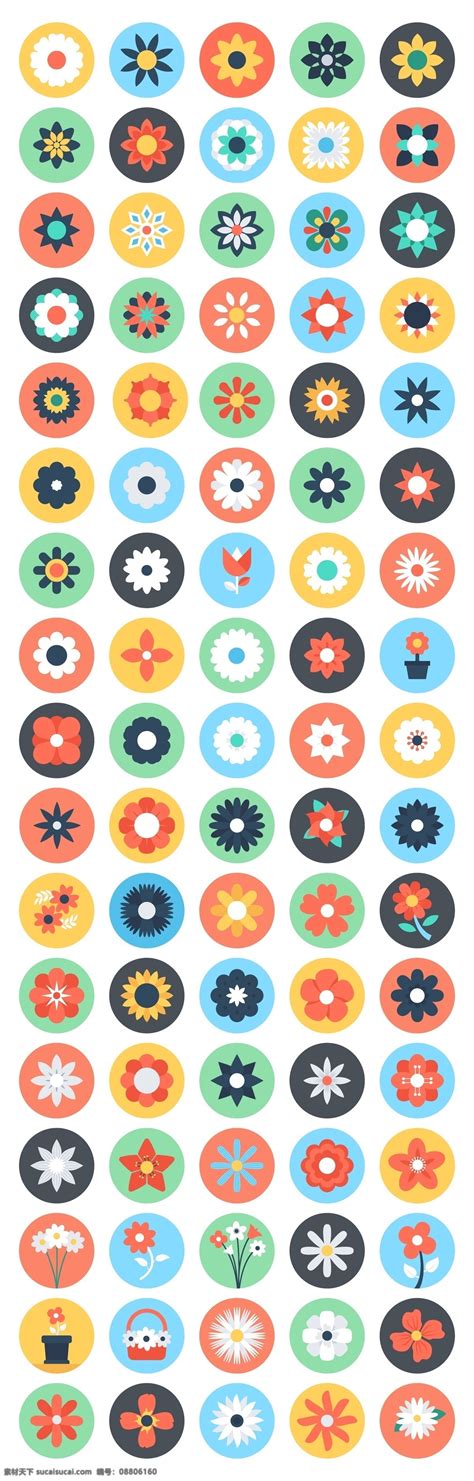各类花朵图标素材图片下载 素材编号08806160 素材天下图库