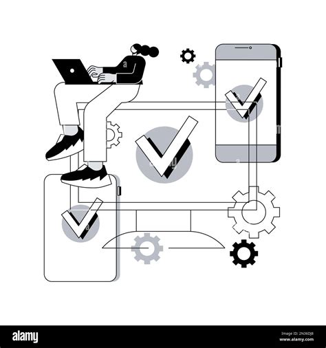 Cross Platform Development Abstract Concept Vector Illustration Cross