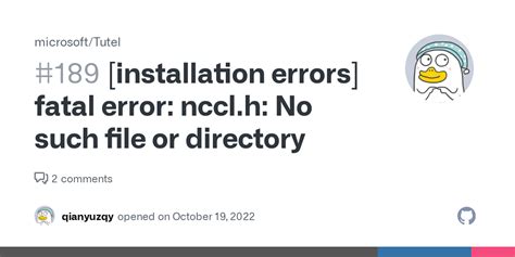 Installation Errors Fatal Error Ncclh No Such File Or Directory
