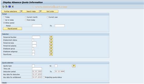 Sahr61015599 Sap Tcode Display Absence Quota Information