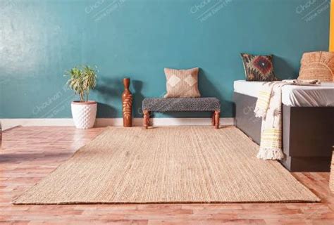 Beige Plain Indian Hand Braided Rectangle Shape Jute Rug At ₹ 85 Sq Ft In Dausa