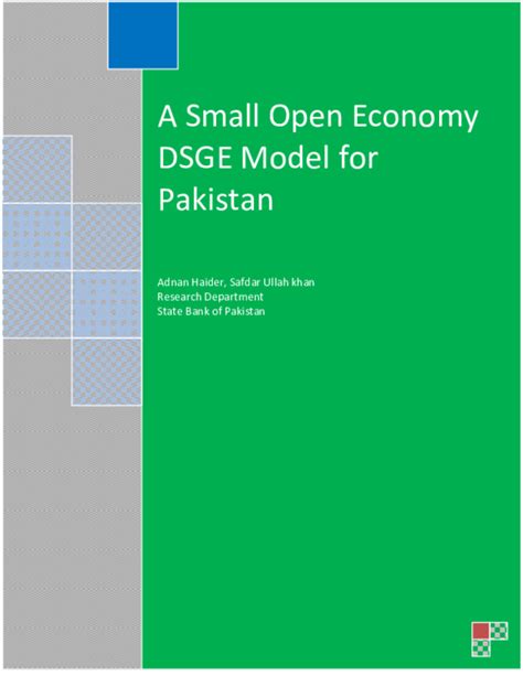 Pdf A Small Open Economy Dsge Model For Pakistan