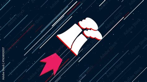 Industrial Pollution Symbol Flies Through The Universe On A Jet Propulsion The Symbol In The