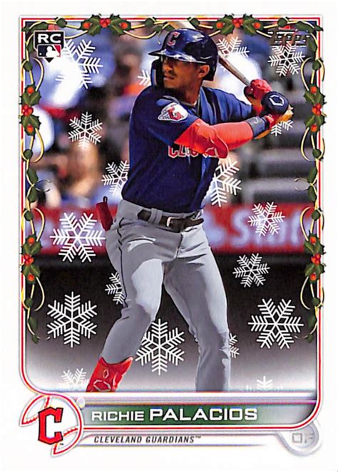 2022 Topps Holiday Hw69 Richie Palacios Cleveland Guardians Rookie Rc