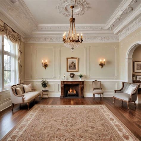 Elegant Living Room With Wainscoting And Molding For Timeless Style