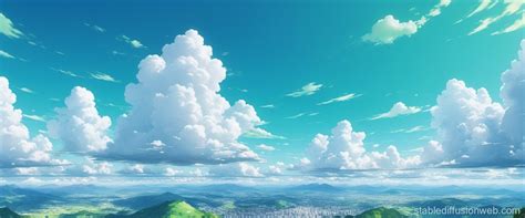 4k Light Green Anime Skybox With Whirling Clouds Stable Diffusion Online