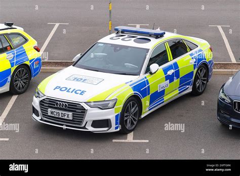 An Audi Police Car From West Mercia Police Force On Show At Cops And Cars