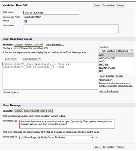 Validation Rule Using A Before Save Flow Yes Automation Champion
