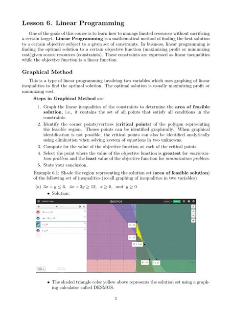 lesson 6 1 pdf mathematical optimization linear programming