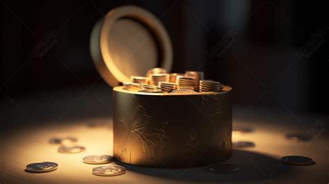 기부금 항아리와 저축 배경을 묘사하는 상자에 담긴 3d 렌더링 동전으로 저축 여정을 강화하세요 리와 배경 돈을 기부하다 배경 기부 상자 배경 이미지 Hd 리와 돈을