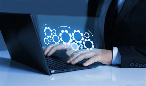 워크플로 및 계획 성장 전략 기어를 통한 성공의 길과 순서도를 통한 비즈니스 프로세스 자동화 디지털 생성 이미지에 대한 스톡 사진 및 기타 이미지 Istock