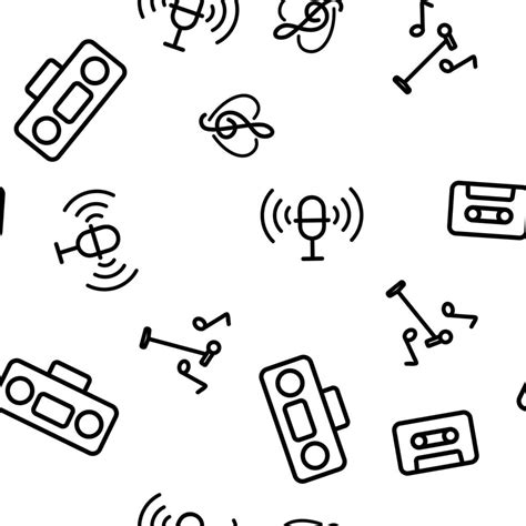 Different Singing Vector Seamless Pattern 18781808 Vector Art At Vecteezy