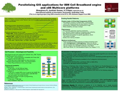 Ppt Parallelizing Gis Applications For Ibm Cell Broadband Engine And X86 Multicore Platforms