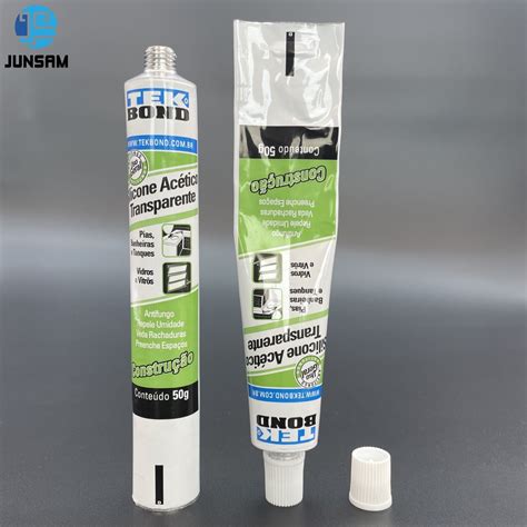 Flexible Aluminum Sealant Agent Empty Tube For Construction Sealant Agent Packaging And