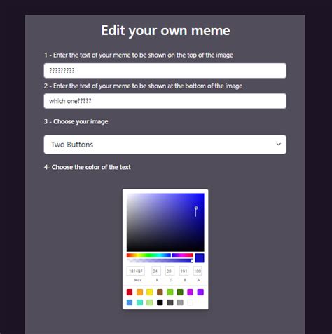 GitHub Eugenia1984 MemeCreator Quinta Practica Del Curso De React En Codo A Codo