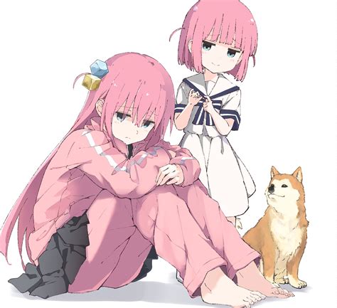 Rauto Gotoh Futari Gotoh Hitori Jimihen Bocchi The Rock Commentary Request Highres