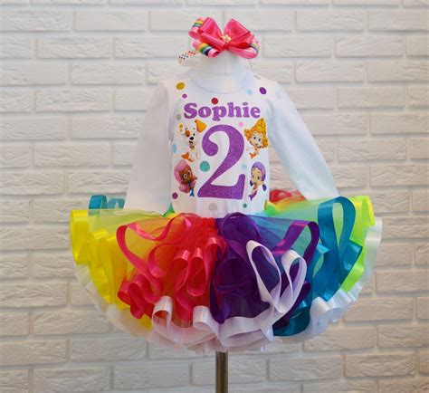 Bubble Guppies Rainbow Birthday Tutu Outfit Guppies Molly Deema Oona