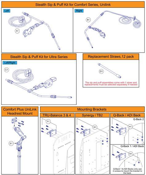 5 Sip And Puff Assys Replacement Parts By Pride Mobility
