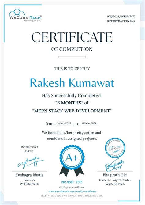 Rakesh Kumawat On Linkedin Wscubetech