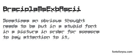 Braciolamsexbascii Font Download For Free Online