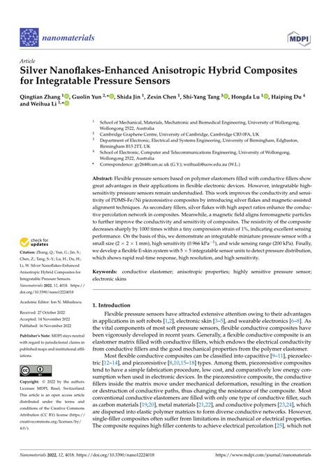 Pdf Silver Nanoflakes Enhanced Anisotropic Hybrid Composites For