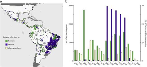spatial and temporal clustering in the dataset a the map shows the