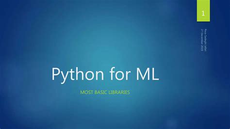 Python For ML PPT