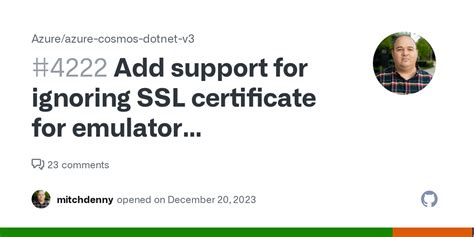 Add Support For Ignoring SSL Certificate For Emulator Connections Issue Azure Azure