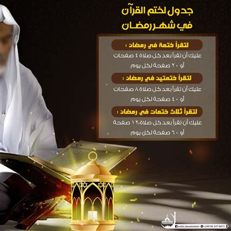 جدول لختم القرآن في شهر رمضان