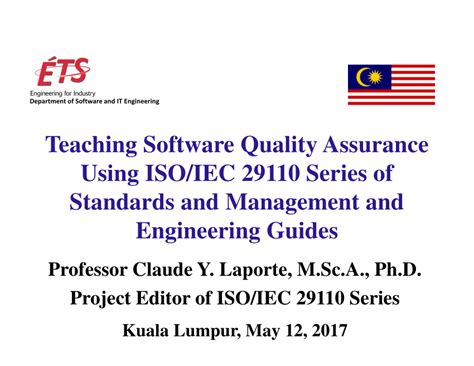 Pdf Teaching Software Quality Assurance Using Isoiec 29110 Series Of