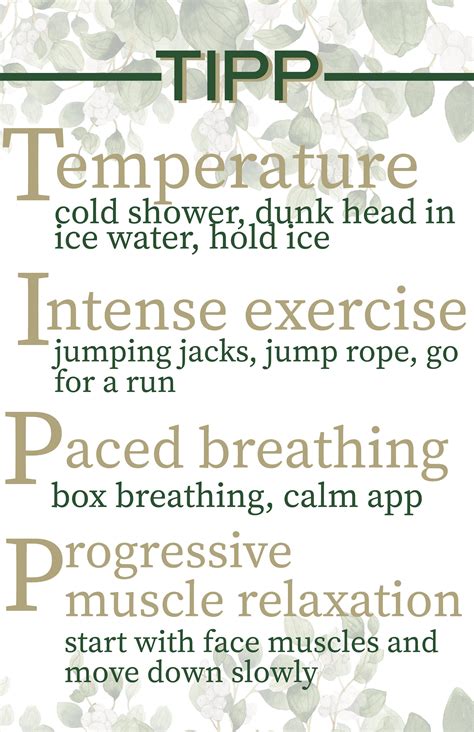 DBT Skills TIPP Poster Etsy