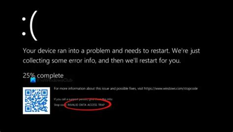 fix invalid data access trap error on windows 11