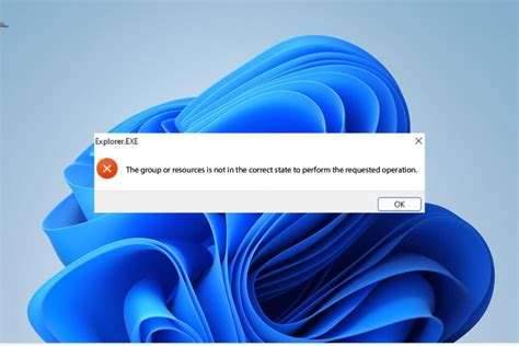 The Group Or Resource Is Not In The Correct State Fix