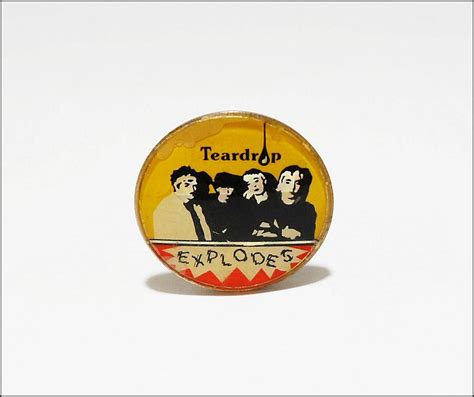 The Teardrop Explodes Vintage 80s Prism Reflective Pin Pinback Badge