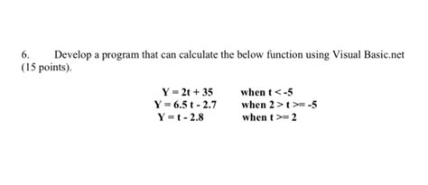 solved 6 develop a program that can calculate the below