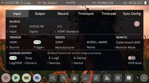 Ninja V Menu System Support Atomos