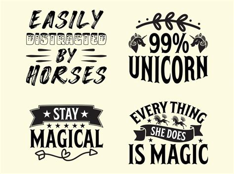 Unicorn T Shirt Design Bundle 11792490 Vector Art At Vecteezy