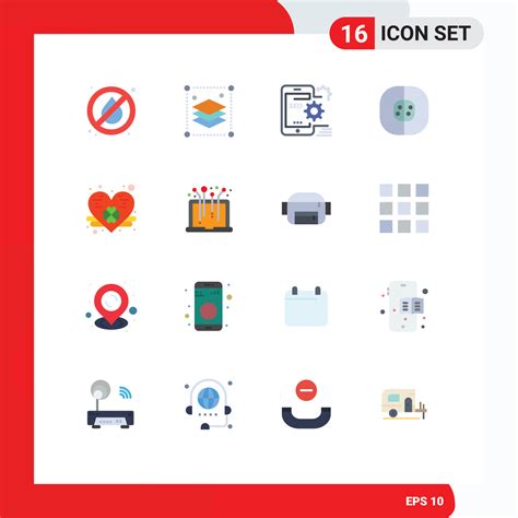Set Of 16 Modern Ui Icons Symbols Signs For No Fire Optimize Copy Layers Misc Configuration