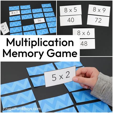 Multiplication Memory Game 12 Times Tables Educational Images Picstank
