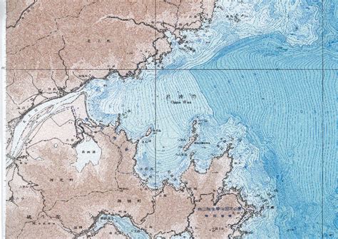 The Scan Of The Bathymetric Chart That Was Used For Developing A