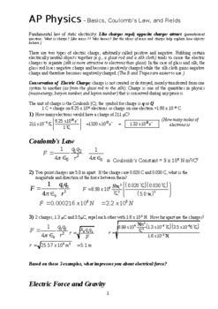 Electrostatics Lecture Notes For AP C Physics By Viveiros Science