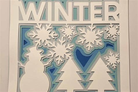 Winter Shadow Box · Creative Fabrica