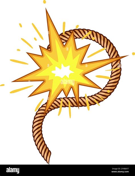 Detonation Dynamite Fuse Cartoon Vector Illustration Stock Vector Image And Art Alamy