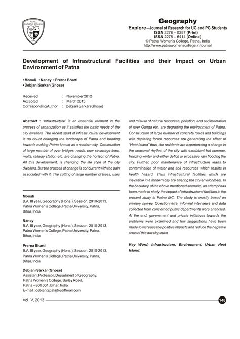 Pdf Development Of Infrastructural Facilities