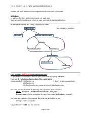 Lab Shell S Docx Csc Fall Lab Write Your Own Unix Shell Part Student