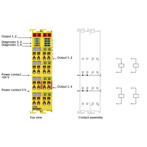 Bo mạch điều khiển hãng beckhoff EL2904 4 channel digital output terminal TwinSAFE 24 V DC