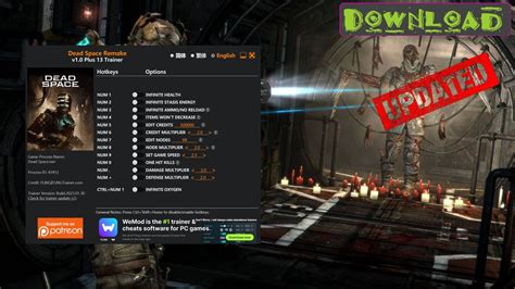 cheat trainer updated for dead space remake game cheat program youtube