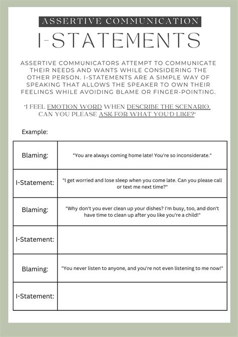 Assertive Communication Etsy